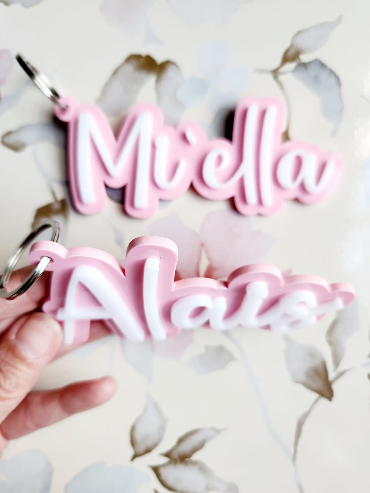 Double Acrylic Personalised Name Tags (50mm) – The Creations Co.