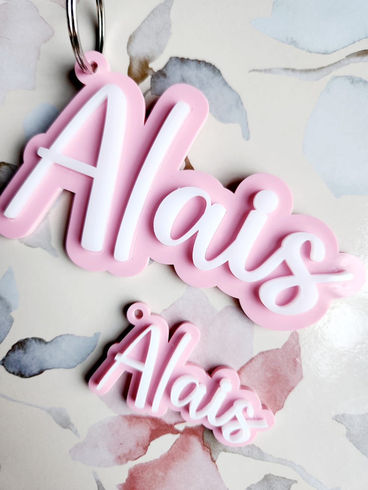 Double Acrylic Personalised Name Tags (100mm) – The Creations Co.